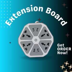 GUGGU USB HUB Extension Board Hexagon Electrical Cord Power 4 Socket ...