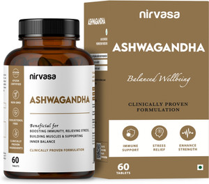 Nirvasa Ashwagandha Tablets for Strength, Stamina & Better Immunity ...