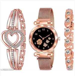 Miss Perfect Magnetic Chain magnet strap with bracelet hand watch girls ...