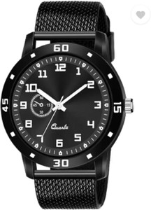 KU New Arrival Black dial & Numeric Case and Black PU Belt Analog Watch ...