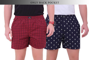 String Printed Men Dark Blue, Maroon Boxer Shorts - Buy String Printed ...