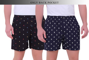 String Printed Men Dark Blue, Black Boxer Shorts - Buy String Printed ...