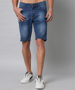 STUDIO NEXX Dyed/Washed Men Blue Denim Shorts - Buy STUDIO NEXX Dyed ...