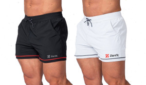 zenfit Solid Men Black, White Sports Shorts - Buy zenfit Solid Men ...