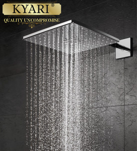 Kyari - PREMIUM Curve 8x8 Shower (BRASS) + 18 inch Arm Shower Complete ...