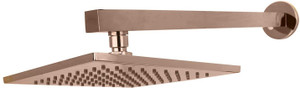 Spazio Rose Gold 8"X8" Inch Overhead Shower With Square Shower Arm 18 ...