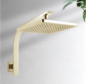 Carnival Overhead 8X8 Inch Gold Shower Head Set with Arm For Bathroom ...