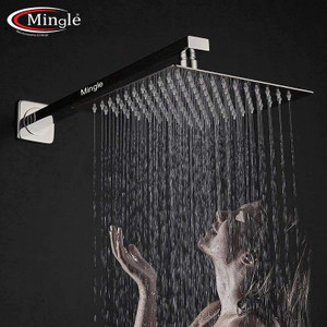 Mingle PREMIUM 10 x 10 Ultra Slim Shower + EXTRA Heavy 18inch Arm ...