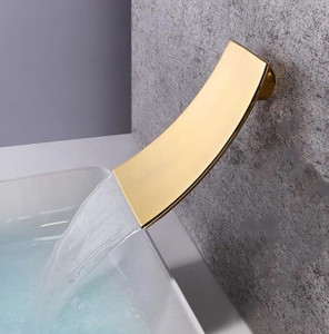 Glosy Wall-Mounted Waterfall Shower, Complete Brass, Cascade Fitting ...