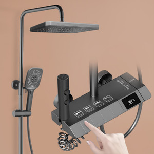 Plantex Thermostatic Shower Panel with Piano Switches and Shower Set ...