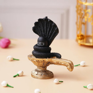 JaipurCrafts Premium Shivling with 5 Snake Shiv Lingam Statue Snake ...