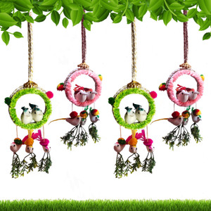 The Shine Store Artificial Bird Nest Jute Rope Hanging Décor Home ...