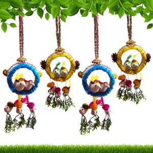 The Shine Store Artificial Bird Nest Jute Rope Hanging Décor Home ...
