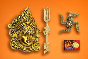 Bhavya Artifacts DEVI FACE, GANPATI SEATED AT SWASTIKA, TRISHAKTI ...