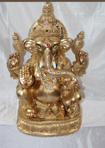 Mandap Bazaar Golden ganesh Decorative Showpiece - 50 cm Price in India ...