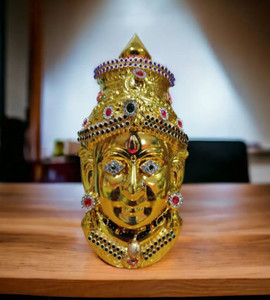 Sigaram 6X3.5 Inch Silver Plated Lakshmi Face Mukoot for Vara ...