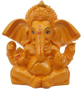 HC VILLA Lord Ganesha Ji Murti | Car Dashboard Brown Resin Action Bal ...