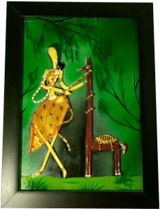 Gobindo Creation Mural Framed Art Decorative Showpiece - 34 cm Price in ...