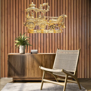 NOKTUS Lord Krishna With Arjun Rath Chariot (Wall Hanging) Mahabharat ...