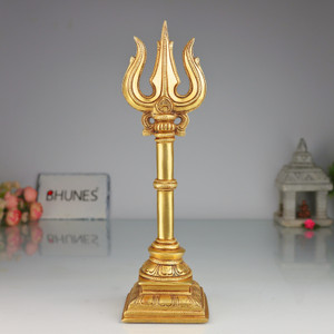 Bhunes Brass Handcrafted Trishul Trident Of Shiva - Shoolam Trishula ...