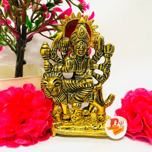 DARIDRA BHANJAN Durga MATA Murti | Sherawali Maa Devi Brass Idol Statue ...