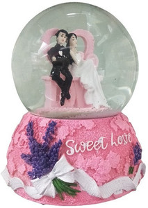 Maritime Decorative Couple Statue Inside Moving Crystal Ball with Light ...