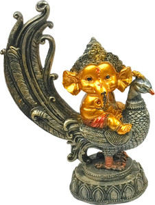 Craftlayout Sitting On Peacock Lord Ganesh Idol Decorative Pooja ...