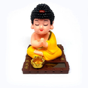DECOVATE Solar Powered Buddha Bobblehead car, office desks, or home ...