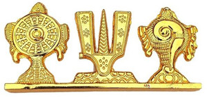 Crown Warriors Metal Tirupati Balaji Shankh Chakra Namah Car Dashboard ...