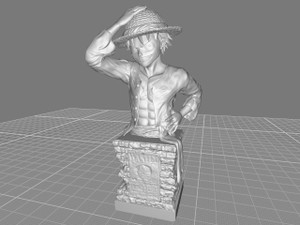 AnimeGrill Black 3D Printed Luffy with wanted poster Figurine ...