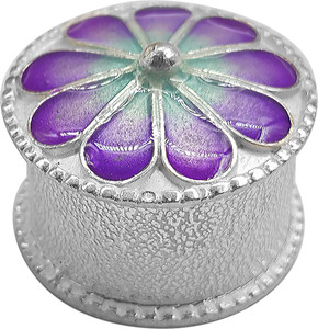MAA SILVER Pure Silver Sindoor Dabbi/Box with Flower Design 20 Grams ...