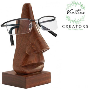 Vrattius Wooden Nose Shaped Spectacle Specs Holder Goggle Stand ...