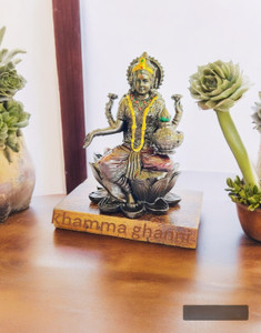 Khamma Ghanni Handicrafts Bronze Laxmi Idol for Home & Office Temple I ...