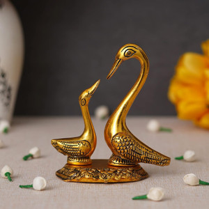 ekdantay Metal Kissing Duck Showpiece for Home and Office Decor ...