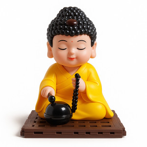 Zykaar Moving Head Solar Buddha | Solar Powered Wobble Head Buddha Idol ...