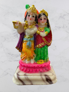 Sachdeva Marble Goddess Radha Krishna Washable Idol Decorative ...