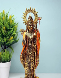 LABHCART Lord Ram Idol | Lord Rama Murti Antique Gold Metal Statue for ...