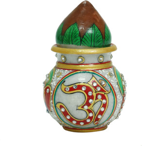 Shrinergy Hand Painted Marble Pooja Lota | Rajasthani Meenakari | 5 ...