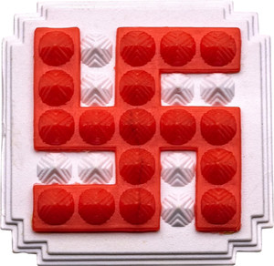 vastu vardan Vastu Red and White Swastik Pyramid (2 Inch) Swastik For ...