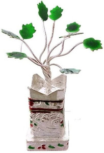 GODS CHOICE German Silver Meenakari Thulasi Madam Plant For Pooja Size ...