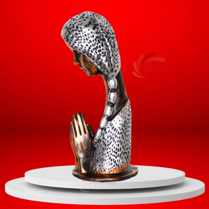 DIPSCRAFT Modern Art Namaskar Welcome Lady Statue for Entrance Door for ...