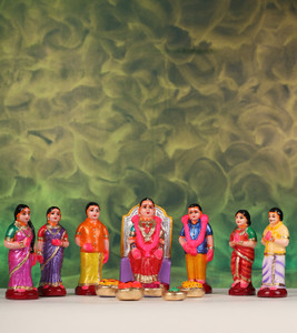 Sirgan Clay Seemantham Set (7") For Navaratri Golu Dolls Decorative ...
