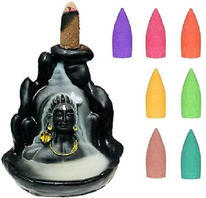 Valea Load Shiva Smoke Fountain Showpiece Polyresin With 10 Scented ...