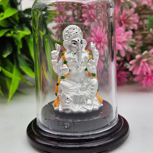 Parasmoni 92.5 Silver Lord Ganesha Idol | Handcrafted | Pure Silver ...