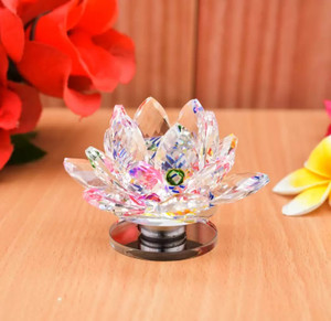 Vastu Art Vastu Fengshui Rotating Crystal Lotus, Transparent Flower For ...