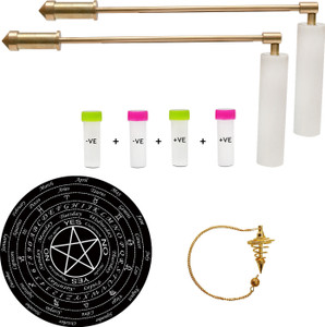 vastu-vigyan Vastu Full Brass Dowsing L Rods Pair PLASTIC WHITE HANDLE ...