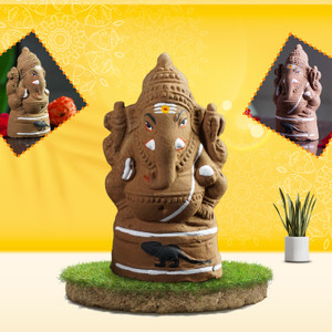 Puja N Pujari Eco-friendly Plantable Seed Ganesha Idol for Ganesh ...