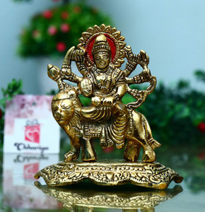 EliteTouch Metal Alloy Maa Durga Ji Murti Showpiece Decorative ...