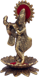 Indra Art Collection Lord Krishna Metal Statue, Krishna Murti Playing ...