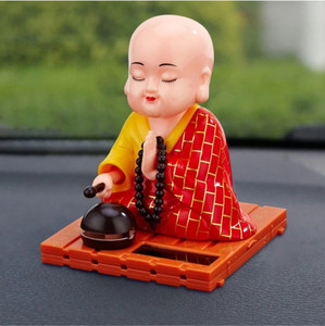 SV creators Solar Buddha Monk Statue Moving Head & Hand for Car ...